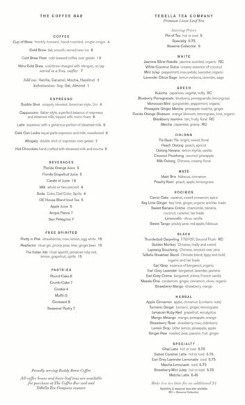 Menus – Oxford Exchange Retail