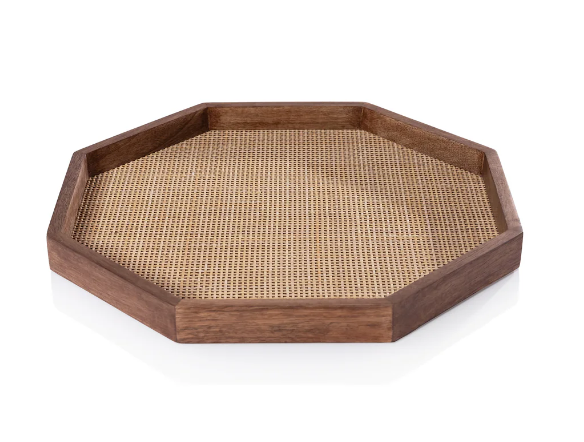 Mango Rattan Inlay Octagon Tray S – Oxford Exchange Retail